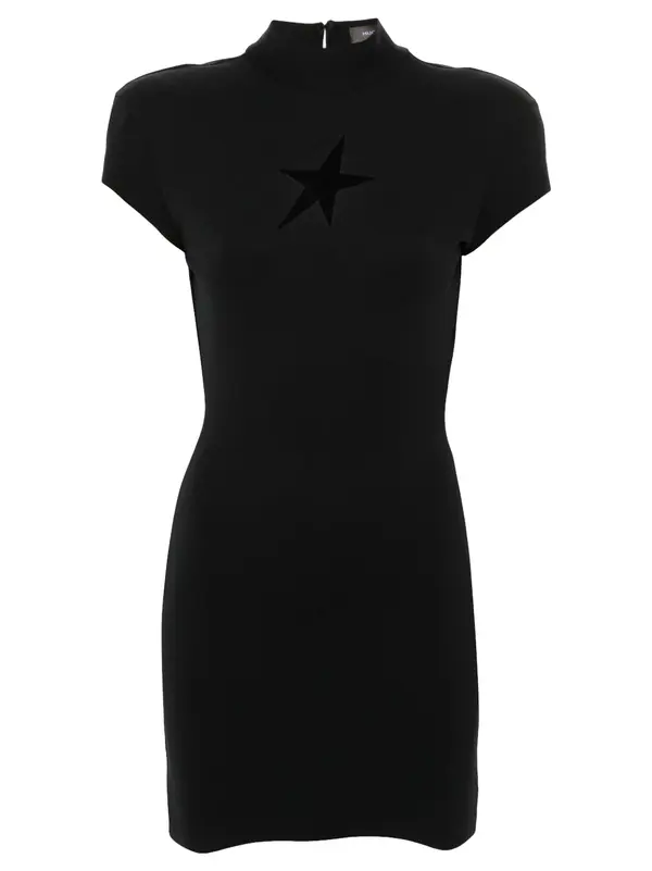 MUGLER Star Mini Dress - Black