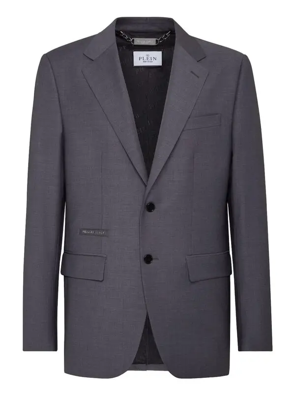 Philipp Plein Wool Blazer - Grey
