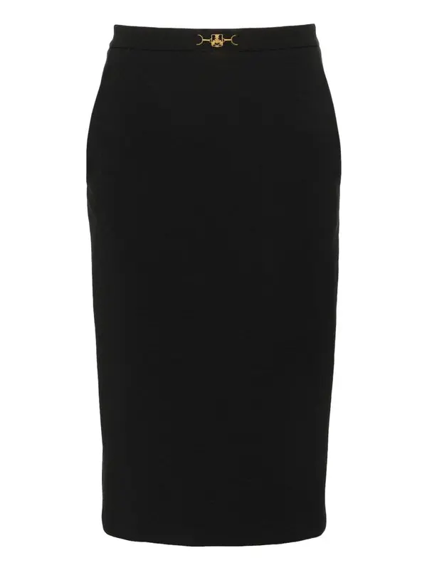Elisabetta Franchi Logo-plaque Pencil Skirt - Black