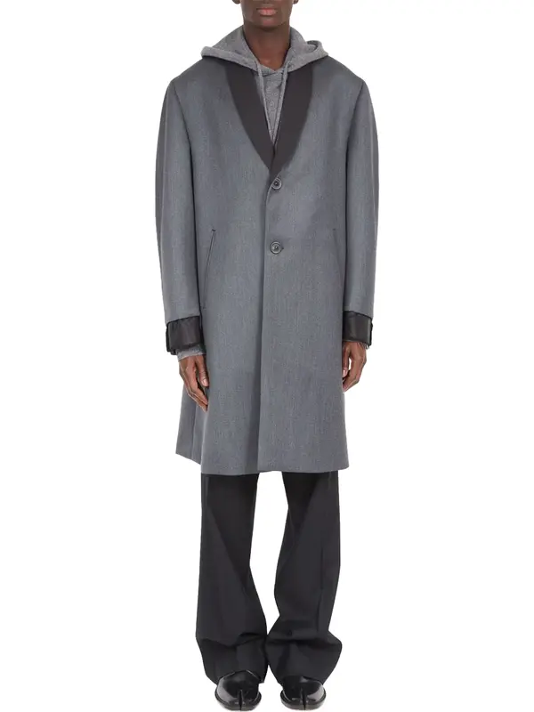 MAISON MARGIELA Layered Twill Coat - Grey