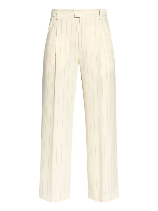 Isabel Marant Romina Pinstripe Wide Leg Trousers - Neutrals