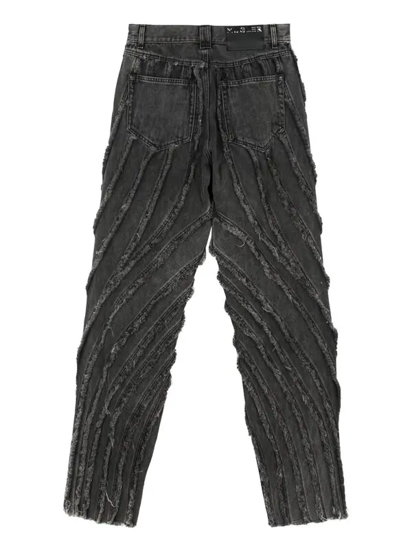 MUGLER Panelled Tapered Jeans - Black