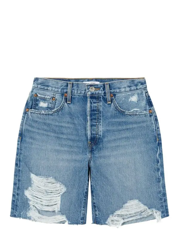 RE/DONE Long Denim Shorts - Blue