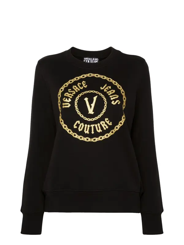 Versace Logo-print Sweatshirt - Black