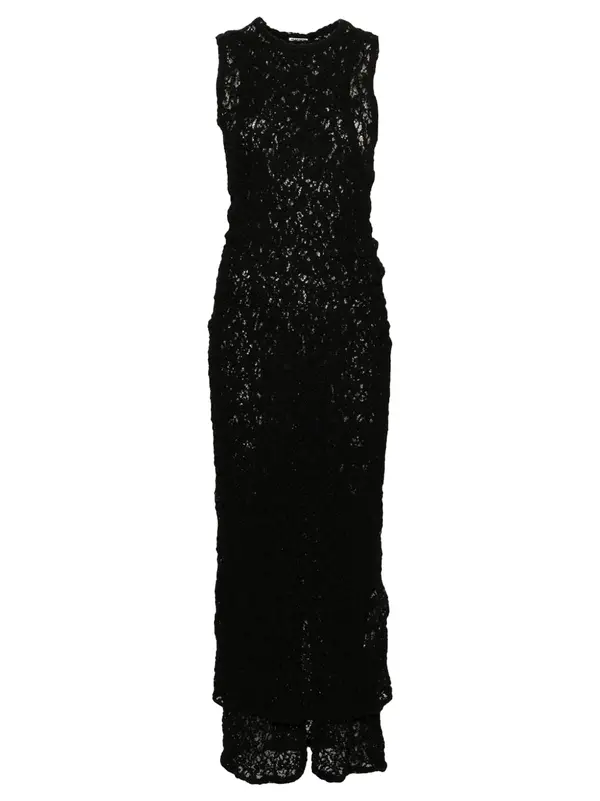 JIL SANDER Corded Lace Dress - Black