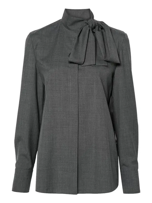 Valentino Garavani Virgin-wool Blouse - Grey