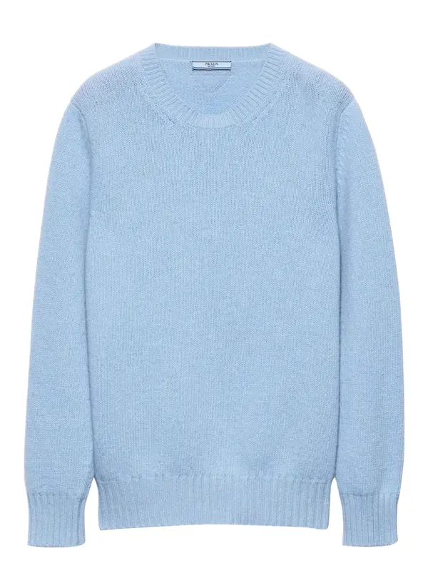 Prada Wool And Cashmere Crew-neck Sweater - Blue