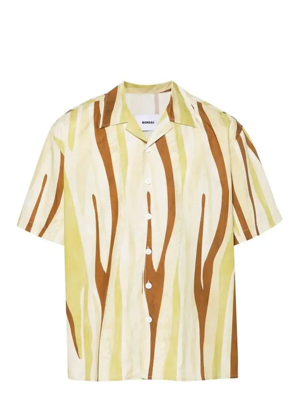 BONSAI Abstract-print Shirt - Yellow