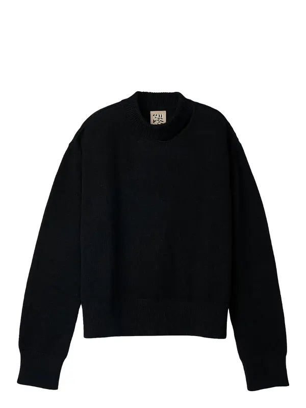 Camper Distressed Knit Sweater - Black