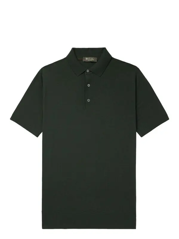 Loro Piana Wish® Wool Polo Shirt - Green