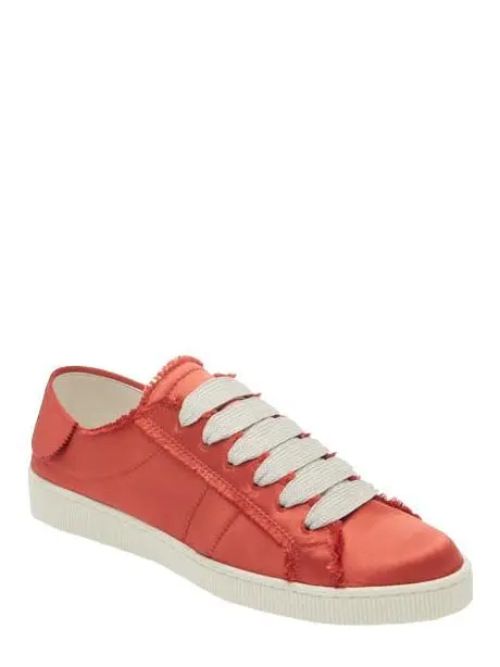 PEDRO GARCIA Persy Satin Sneakers - Rubine Satin