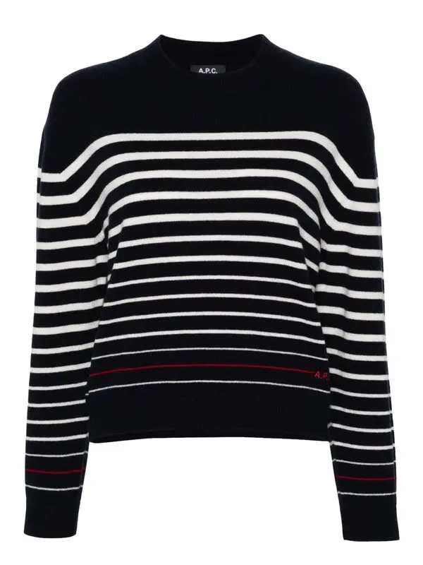 A.p.c. Striped Sweater - Blue