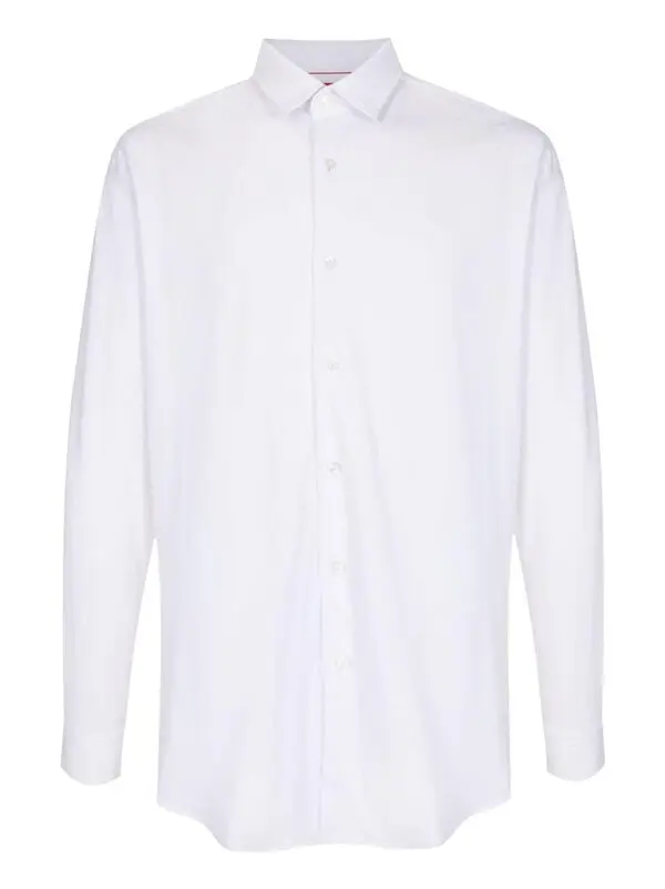 Hugo Long-sleeved Cotton Shirt - White