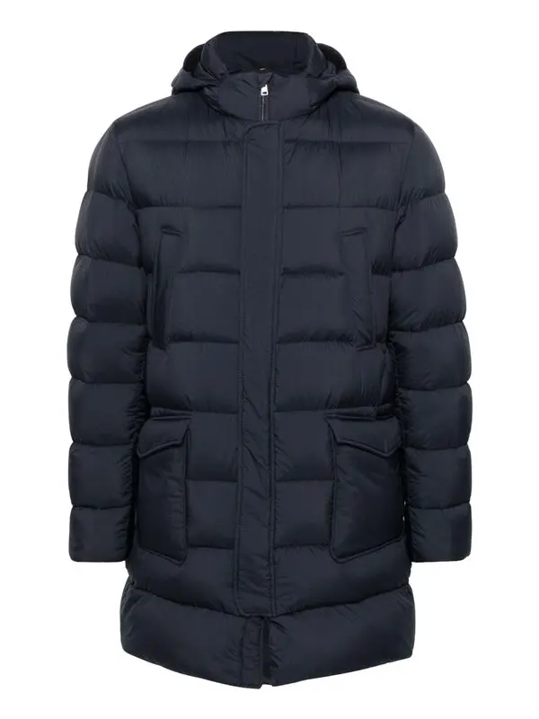 Herno Quilted Puffer Coat - Blue