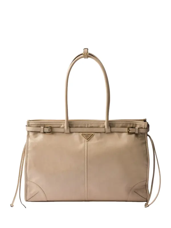 Prada Bonnie Large Tote Bag - Neutrals