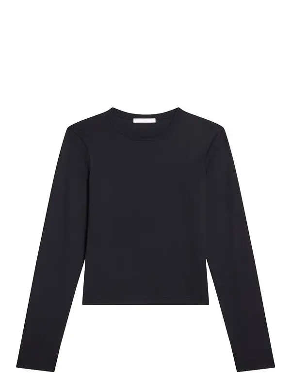 Helmut Lang Slim Fit Long-sleeve Logo Tee - Black