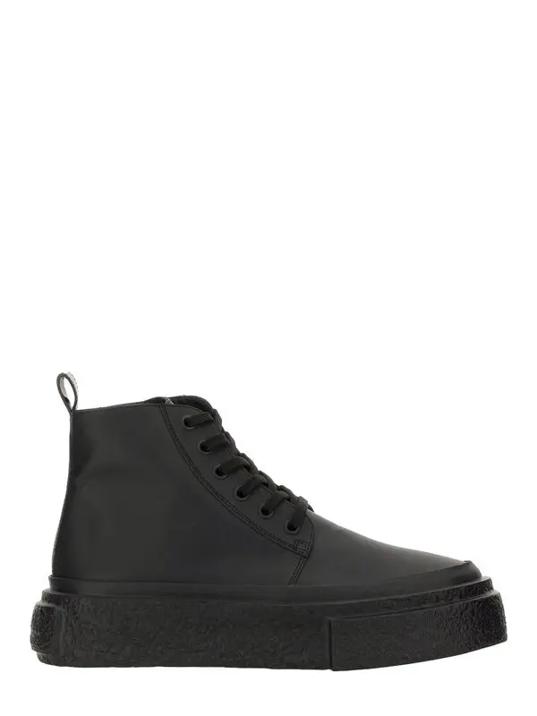 MAISON MARGIELA Leather Lace-up Sneakers - Black