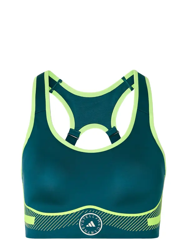 Adidas By Stella McCartney Truepace Stretch-recycled Sports Bra - Blue
