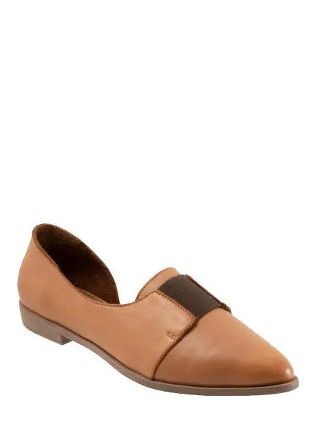 BUENO Brenda D'orsay Leather Flats - Dark Tan