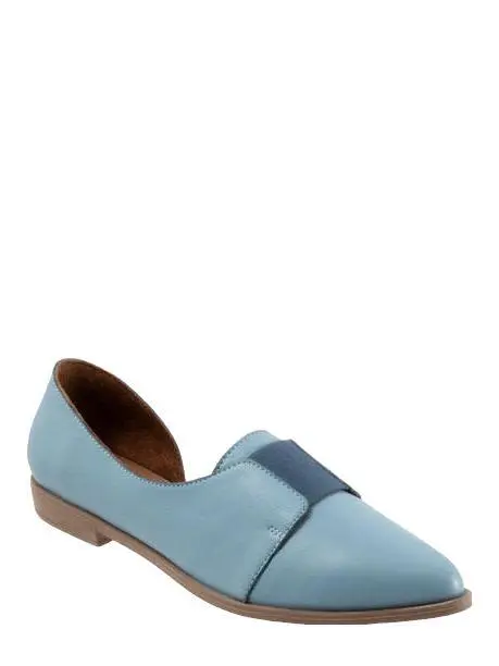 BUENO Brenda D'orsay Leather Flats - Denim