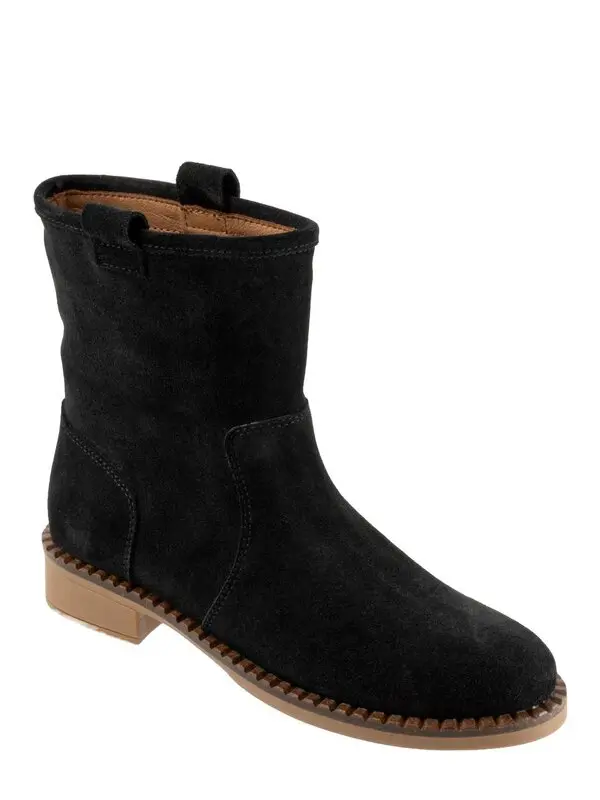 BUENO Olina Ankle Bootie - Black Suede