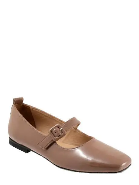 BUENO Eliana Mary Jane Flat - Taupe Patent