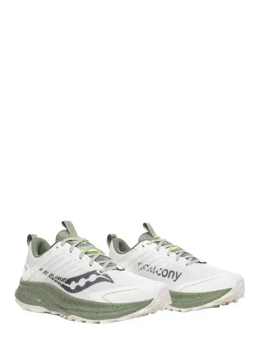 Saucony Trail Running Shoe - White/olivine
