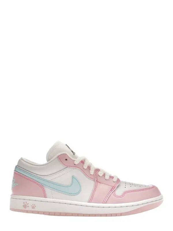 JORDAN 1 Low Se Paw Print - White/pink Foam