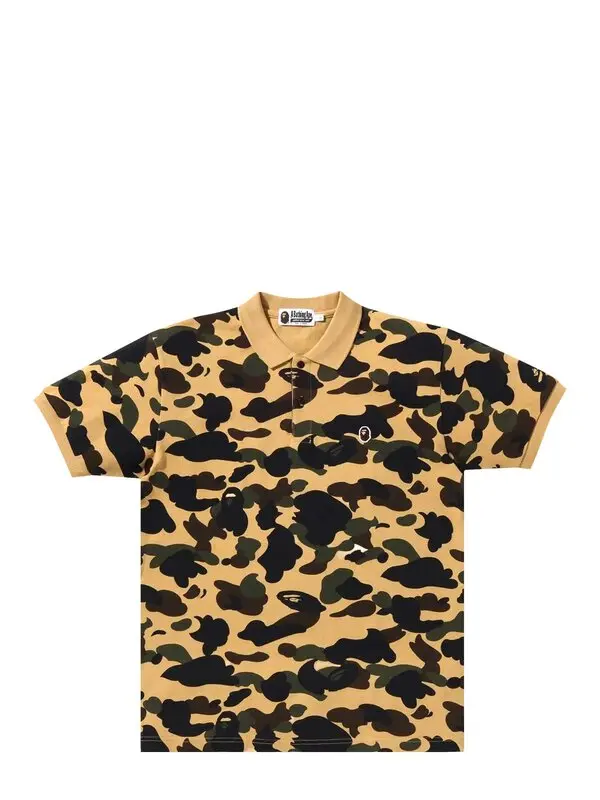 A BATHING APE 1st Camo One Point Polo - Yellow
