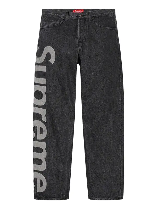 Supreme Inset Logo Jean - Black