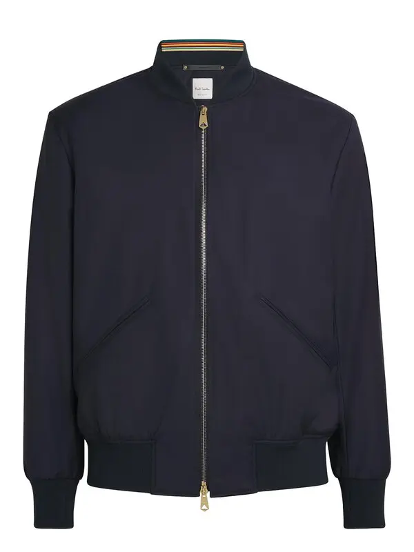 Paul Smith Wool Bomber Jacket - Navy