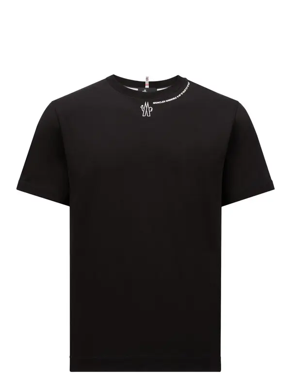 Moncler Logo Cotton T-shirt - Black