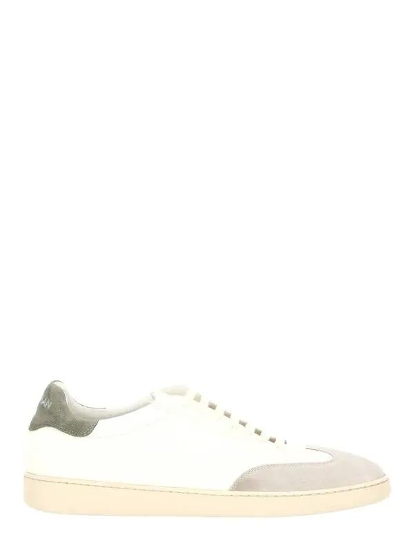 STUART WEITZMAN Lace-up Leather Flat Shoes - White