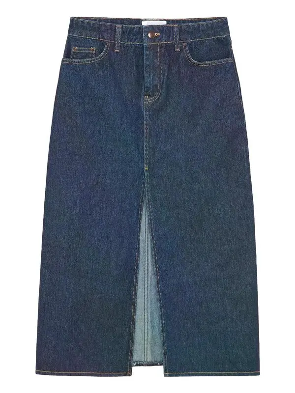 16Arlington Ille Denim Midi Skirt - Blue