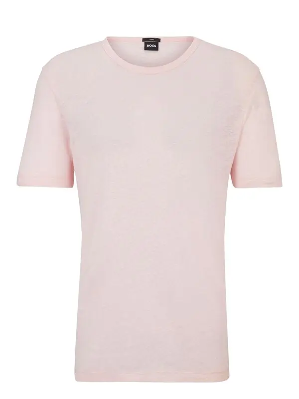 BOSS Short-sleeve Linen T-shirt - Pink