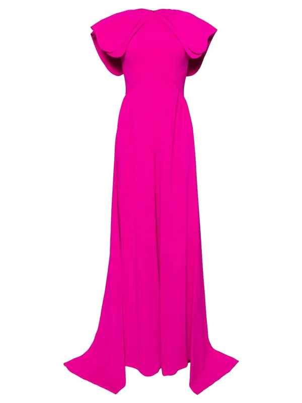 SAIID KOBEISY Crepe Jumpsuit With Overskirt - Pink