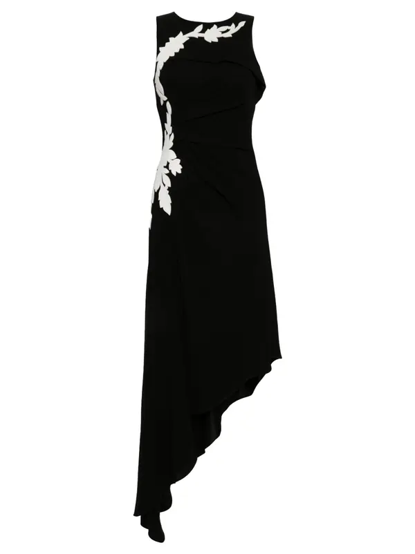 SAIID KOBEISY Embroidered Gown - Black