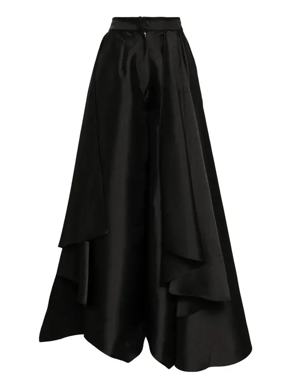 SAIID KOBEISY Asymmetric Trousers - Black