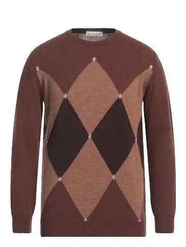 CASHMERE COMPANY Geometric-print Sweater - Brown