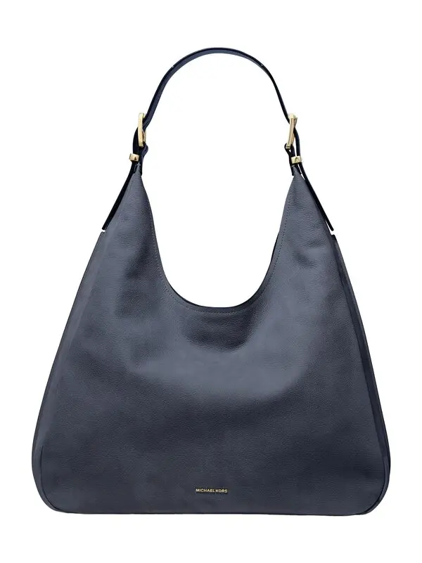 Michael Kors Nolita Large Nubuck Hobo Shoulder Bag - Blue