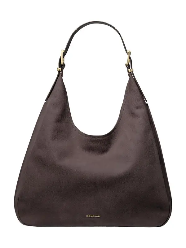 Michael Kors Nolita Large Nubuck Hobo Shoulder Bag - Brown