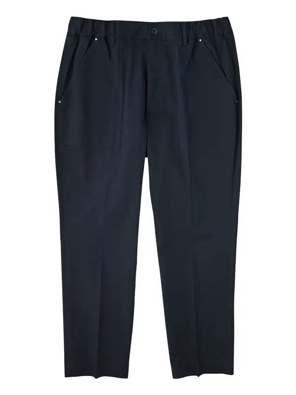 Moncler Cotton-stretch Trousers - Navy