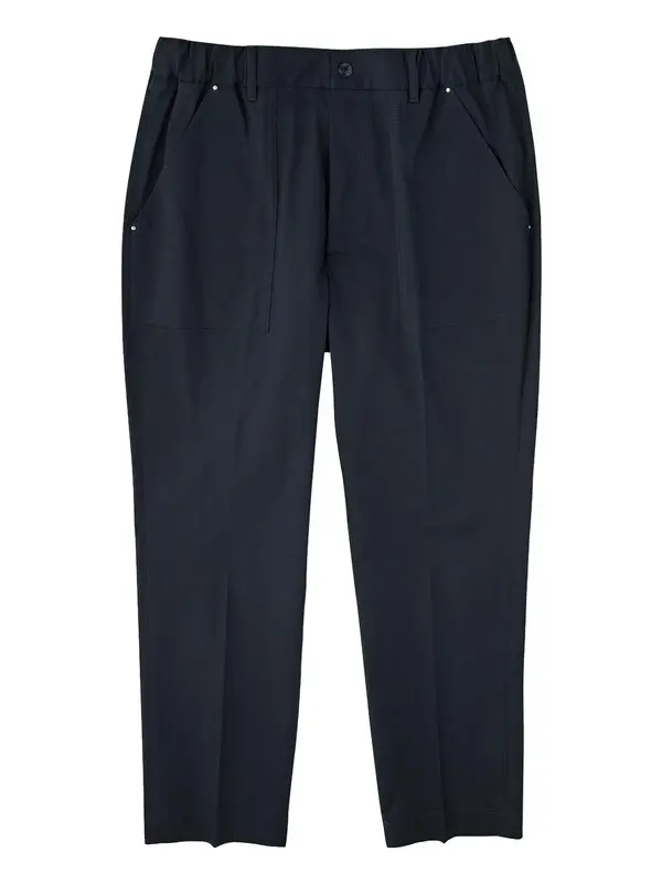 Moncler Cotton-stretch Trousers - Navy