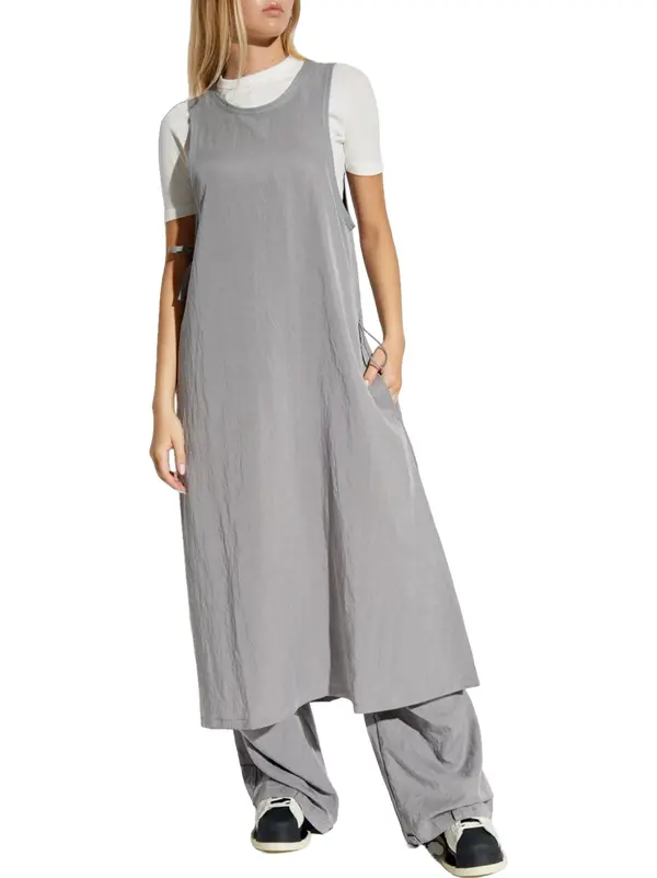 Y3 Bungee-laced Twill Dress - Grey