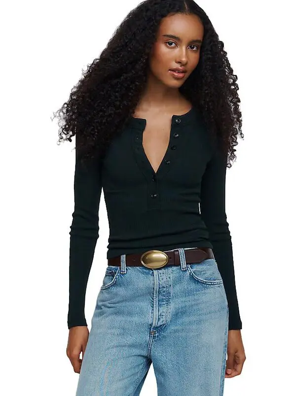 Citizens Of Humanity Varra Henley Top - Juniper