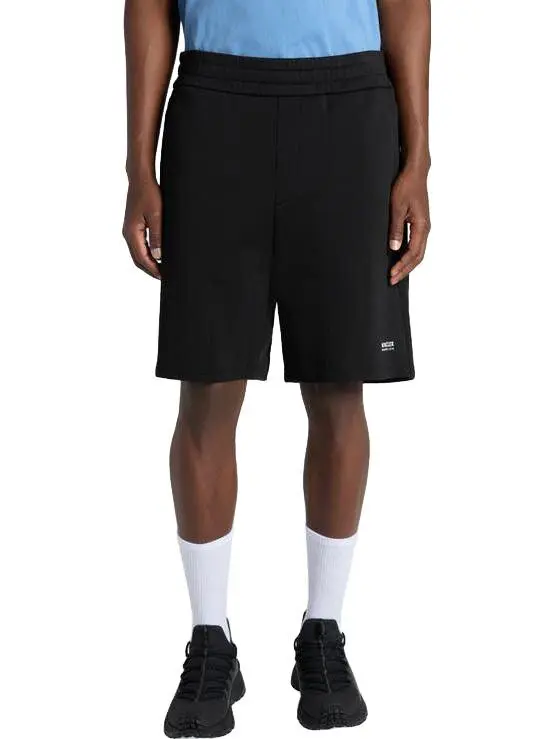 Moncler Cotton Fleece Sweat Shorts - Black