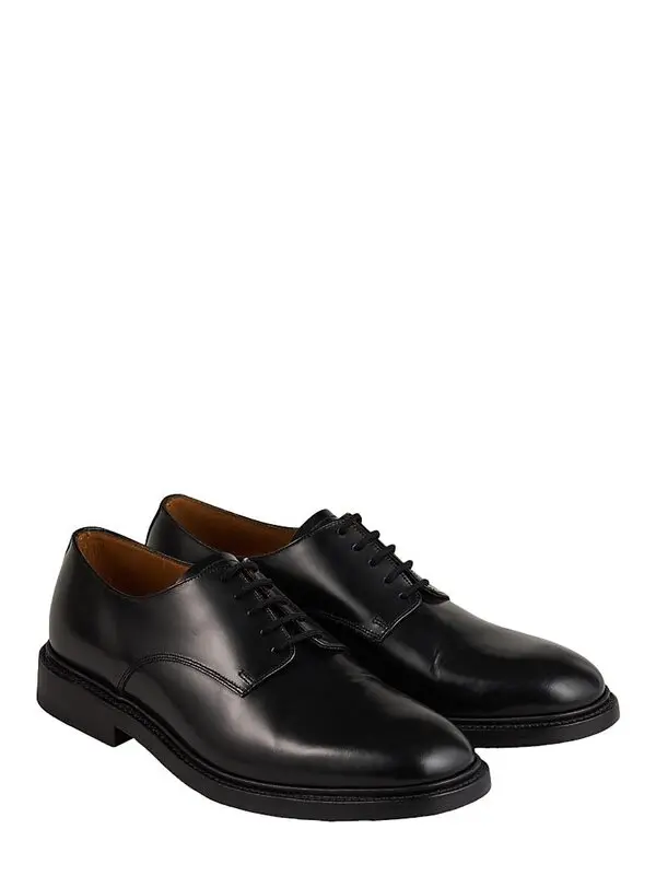 Sandro Patent Leather Derby Shoes - Black