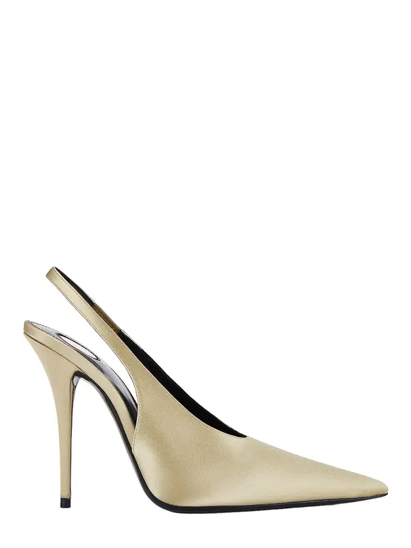Saint Laurent Slingback Pumps - Grain Beige