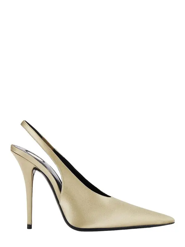 Saint Laurent Slingback Pumps - Grain Beige