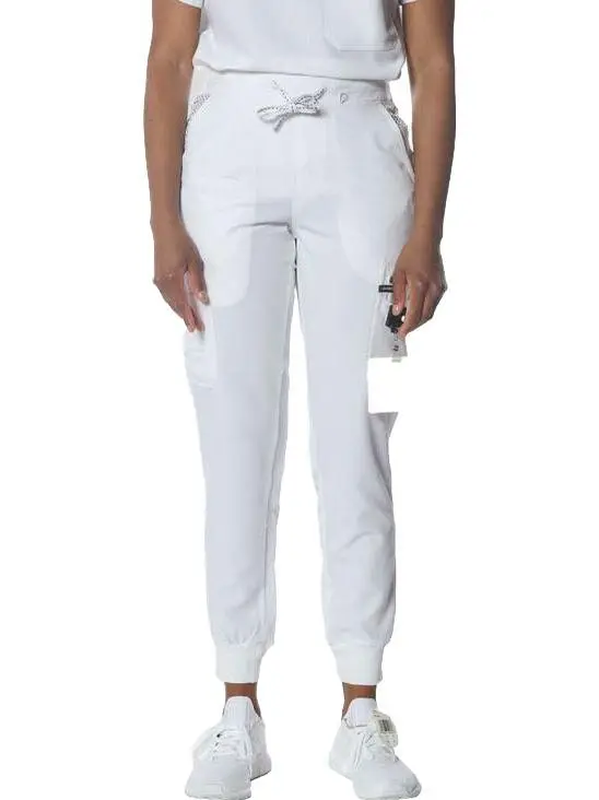 MEMBERS ONLY Valencia Jogger Scrub Pants - White